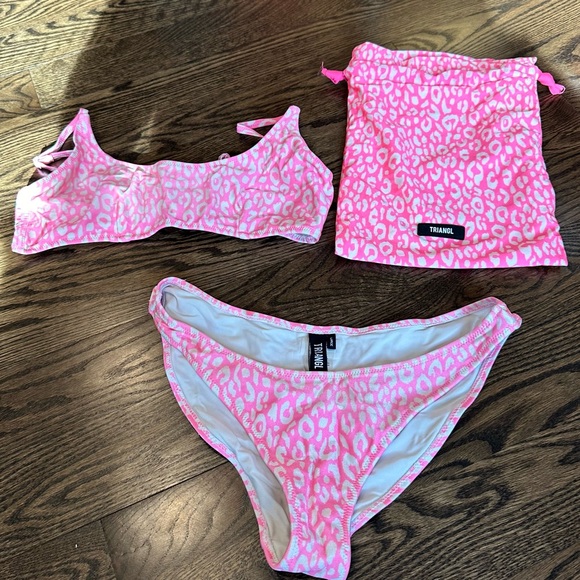 triangl swimwear | Swim | Pink Cheetah Triangl Bikini | Poshmark